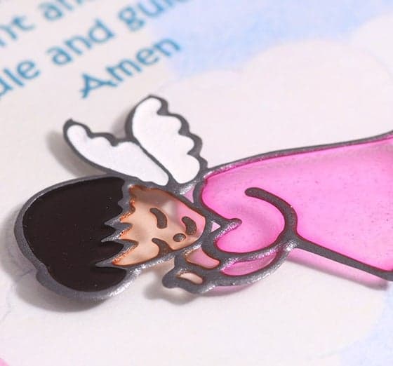 Magpi Art Angel Of God Framed Prayer Baby Girl English – Siopa An Carn